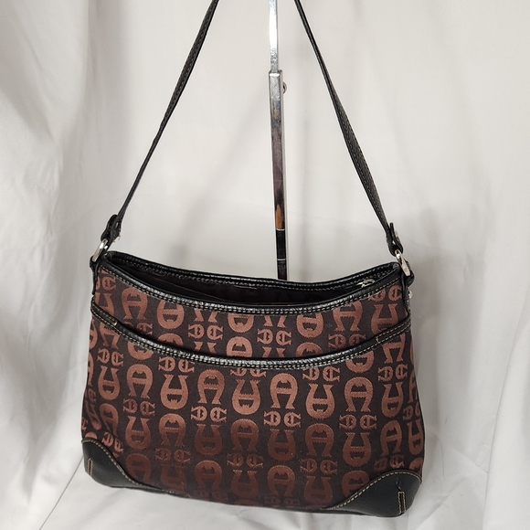 Etienne Aigner | Bags | Euc Etienne Aigner Signature Monogram Shoulder ...